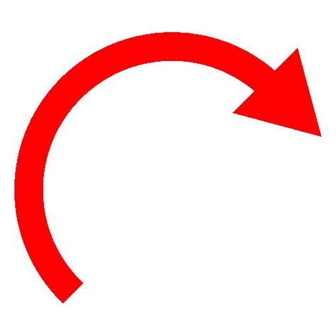 Red Rotation Arrow Icon Symbol