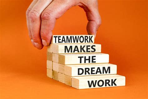 Teamwork Makes Dream Work Symbol Concept Words Teamwork Makes The