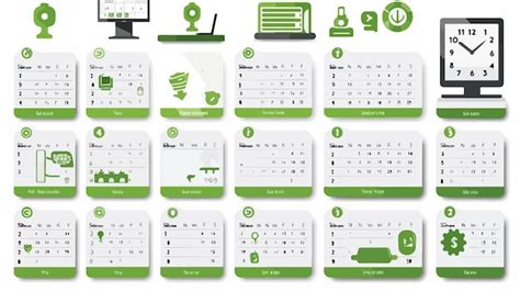 Date Setup Pictograph With Bonus Calendar And Time Element Premium Ai