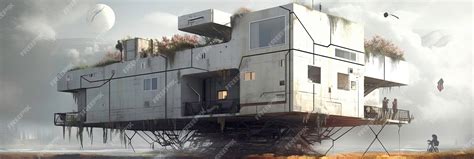premium ai image modular house visualization aigenerated unreal