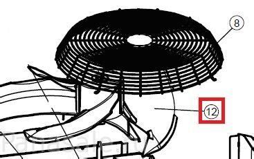 Крыльчатка внешнего блока кондиционера U-8EA1E8, U-10EA1E8. Запчасти ...