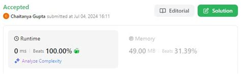 Leetcode Problem 344 Reverse String Chaitanya Gupta Posted On The Topic Linkedin