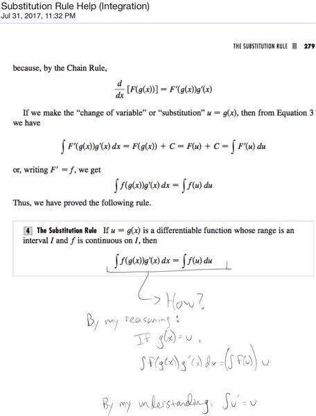 Difficulties With Substitution Rule Integration