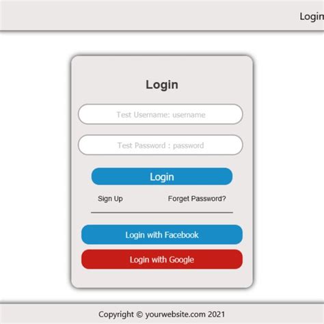 React Login Form Login Form Templates Login