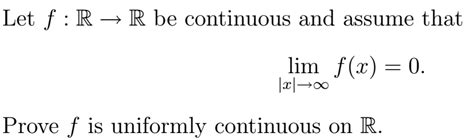 solved let ƒ r → r be continuous and assume that lim f x