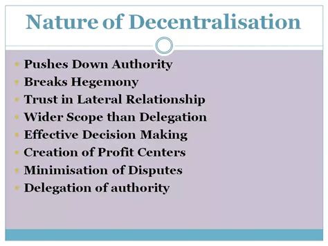 Centralisation And Decentralisation Of Authority
