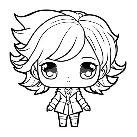 Chibi Expressions Vector Illustration Line Art Premium Ai Generated Vector