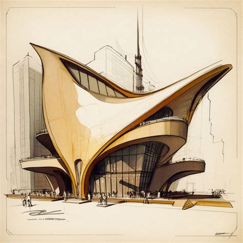 Deconstructivist Architecture Drawing
