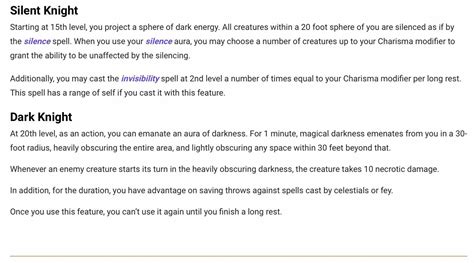 [sacred Oath] Oath Of The Cloak — Fear The Knight R Dndhomebrew