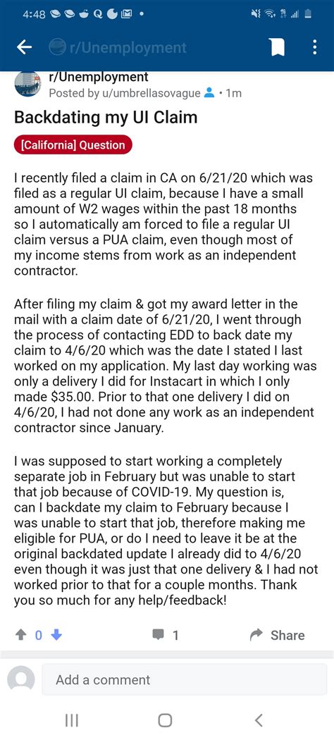 Backdating My Ui Claim [california] R Unemployment
