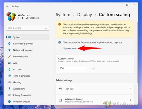 How To Change The Display DPI Scaling Level In Windows WinBuzzer