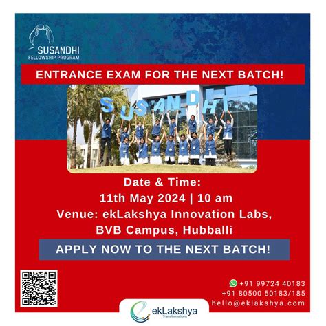 Eklakshya Innovation Labs On Linkedin Eklakshya Susandhi Fellowship Applynow Newbatch