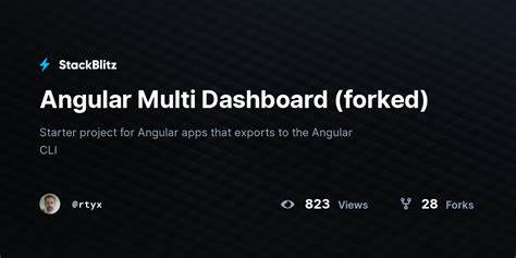 Angular Multi Dashboard Forked Stackblitz