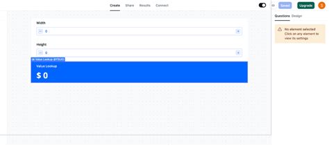 value lookup element activecalculator knowledge base