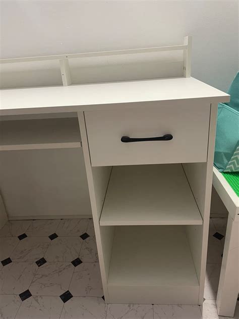 Study Laptop Table With Drawer And Keyboard Tray Costway