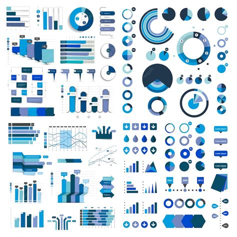 Premium Vector Mega Collection Of Charts Graphs Flowcharts Diagrams And Infographics Elements