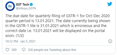 GSTR Due Date October December GST Return Filing
