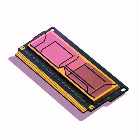 Isolated Computer Memory Module RAM Stick On White Background Premium AI Generated Vector