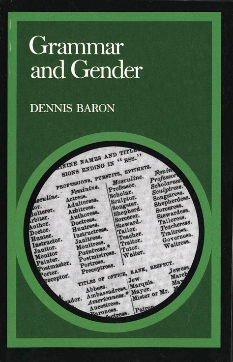 Grammar And Gender Dennis Baron 9780300038835 Books