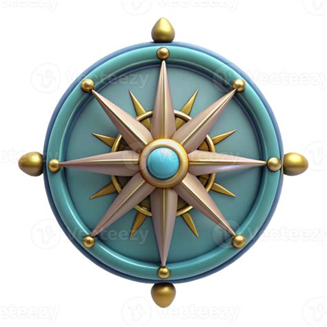 3d Star Compass Design 54590722 Png