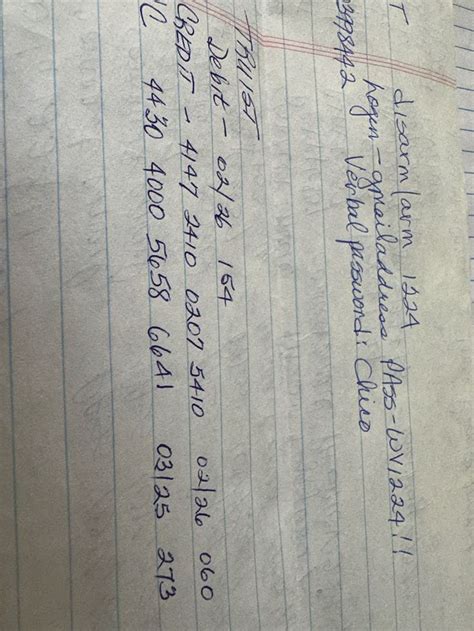 Secure Passwords A Piece Of Paper With Writing On It