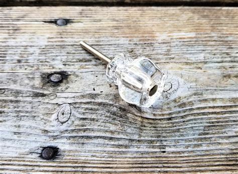 Depression Style Glass Hexagon Knobs Magical Beans Home