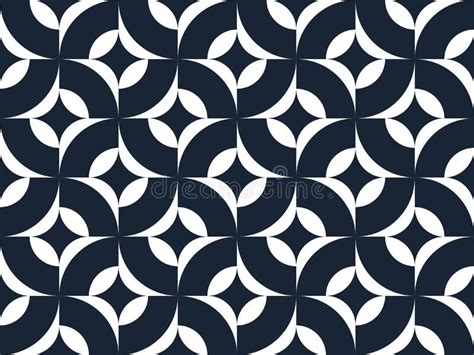 Abstract Vector Geometric Seamless Pattern Black And White Simple Geometric Elements Repeat