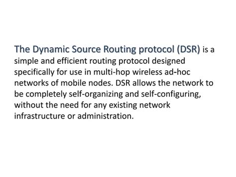 Dsr Protocol Pptx Computer Networking Computing