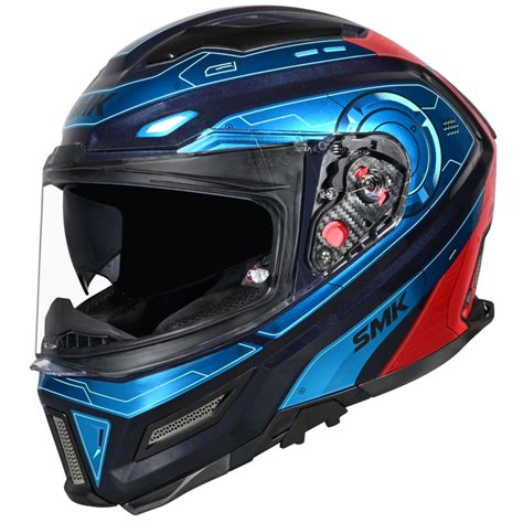 Smk Agnar Cyborg Full Face Helmet In Solid Color Smk Helmet
