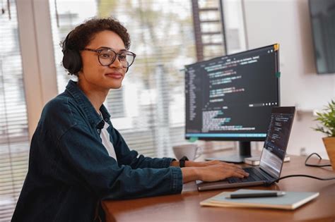 premium photo female freelancer making new project as web designer