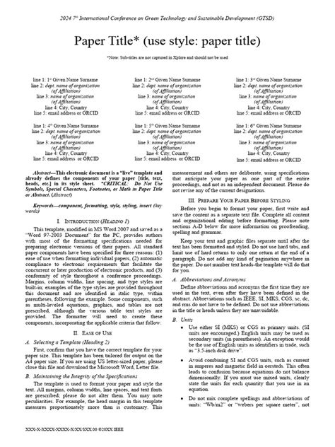 Ieee Xplore Conference Template A4 1 Pdf International System Of Units Bracket