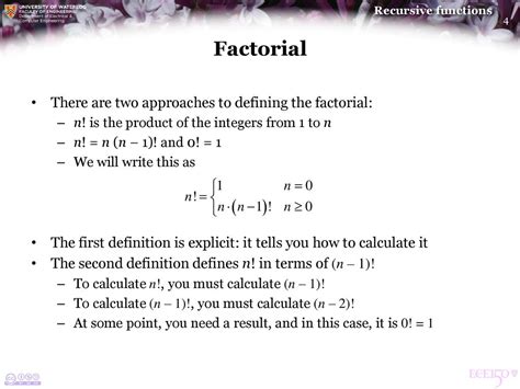 recursive functions ppt download
