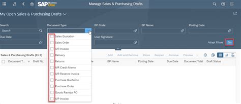 How To Delete Draft Documents In Sap Business One Web Client