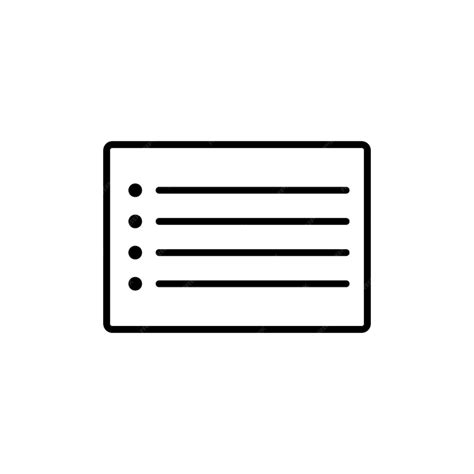 Premium Vector Menu List Button Icon Isolated On White Background