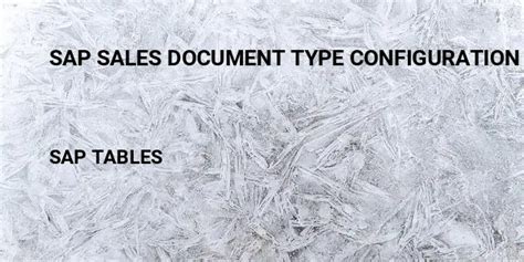 Sap Sales Document Type Configuration Table In Sap