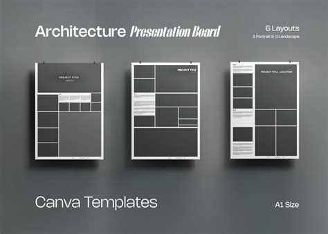 Architecture Presentation Board Template Canva A1 Template
