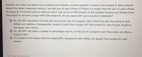 Solved Suppose Your Boss Has Asked You To Analyze Two