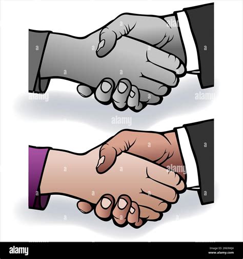 Handshake 04 Coloured Vector Illustration Stock Vector Image And Art
