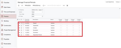 How To Resolve Inactive Financial Period Error In Acumatica Germinit