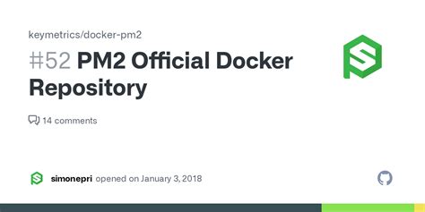 pm2 official docker repository · issue 52 · keymetrics docker pm2 · github