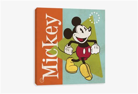 50s Retro Mickey Canvases By Entertainart Mickey Mouse 50s 500x500 Png Download Pngkit