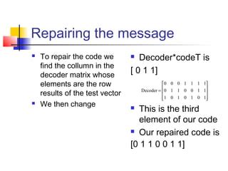 Error Correcting Codes PPT Programming Languages Computing