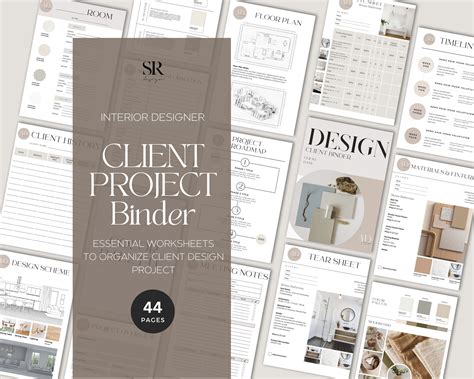 Interior Design Client Binder Notebook Essential Project Management
