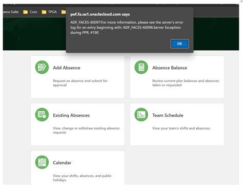 Adf Faces 60097 For More Information Please See The Servers Error Log For An Entry Beginning