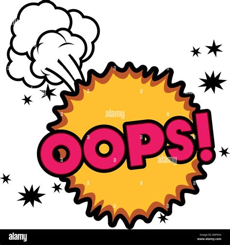 oops comic words in speech bubble isolated icon Stock Vector Image & Art - Alamy