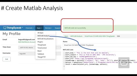 Create An Email Alert With Thingspeak Youtube