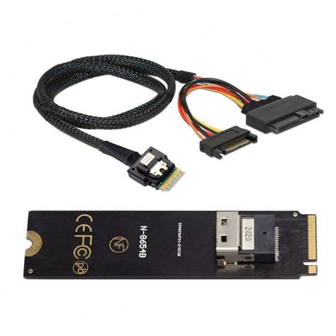 Cy Ngff M Key Nvme To Sff 8654 Slimline Sas Card Adapter And U 2 U2 Sff