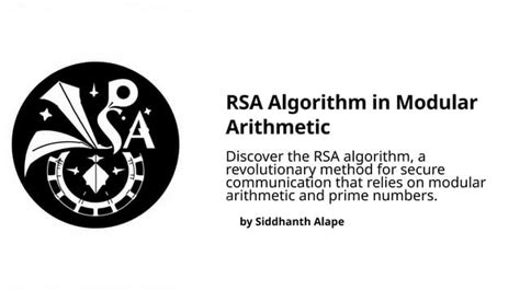 rsa algorithm in modular arithmetic11 1 1 pptx