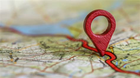 Red GPS Marker On The Map Stock Photo Image Of Connection