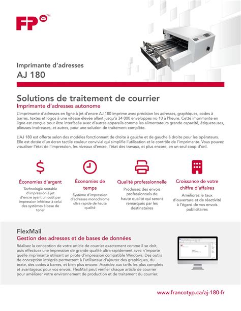 Aj 180 Desktop Address Printer Ca Fr By Fp Usa Issuu